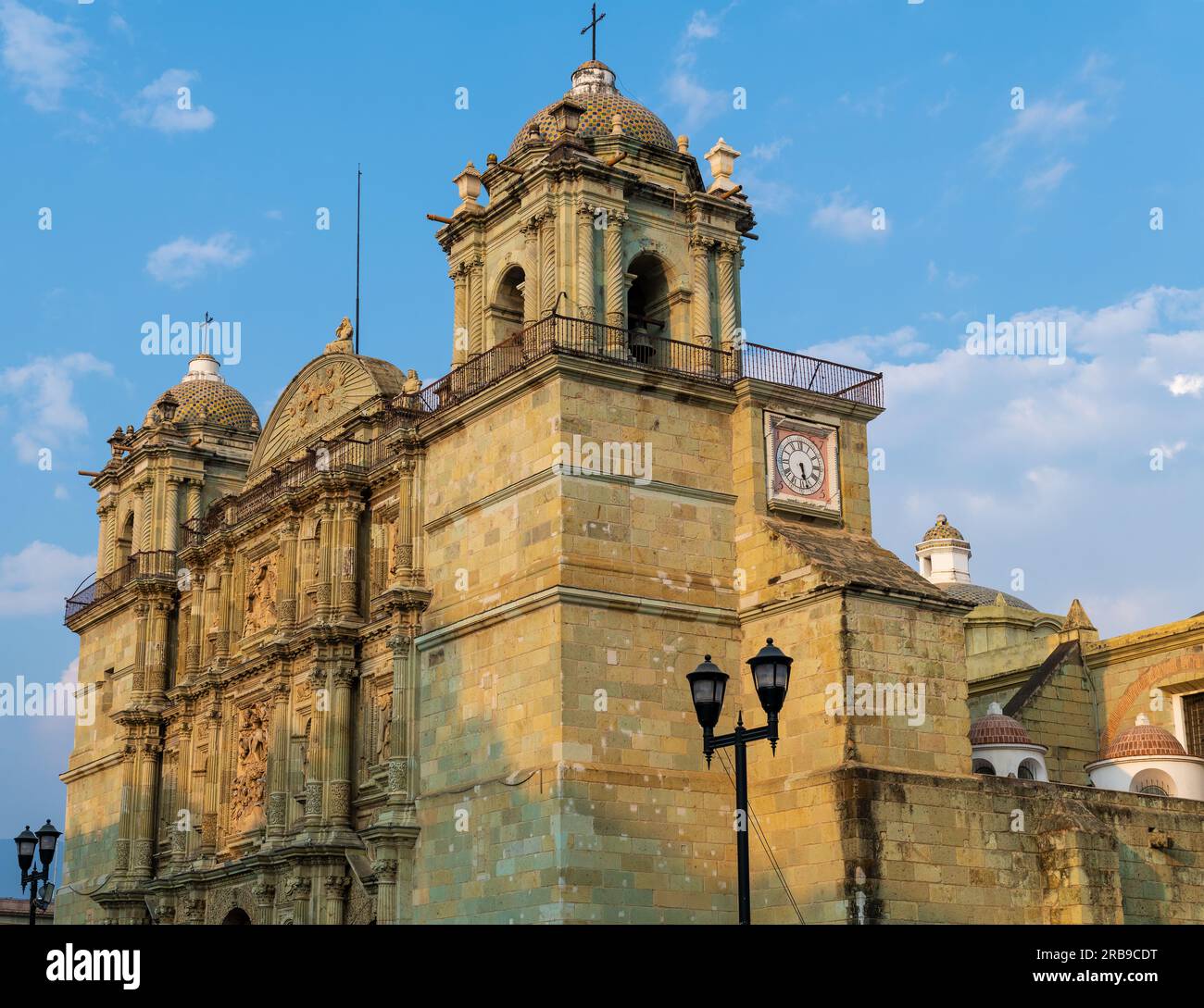 Metropolitan Cathedral of Oaxaca at sunset, Oaxaca state, Mexico Stock ...