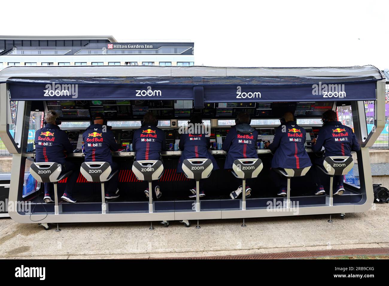 Silverstone, UK. 08th July, 2023. Red Bull Racing pit gantry. 08.07. ...