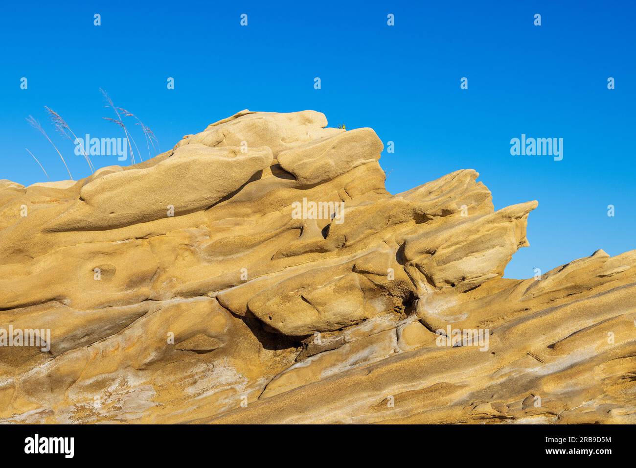 Geological sandstone formations on the Lopar peninsula, Rab Island ...