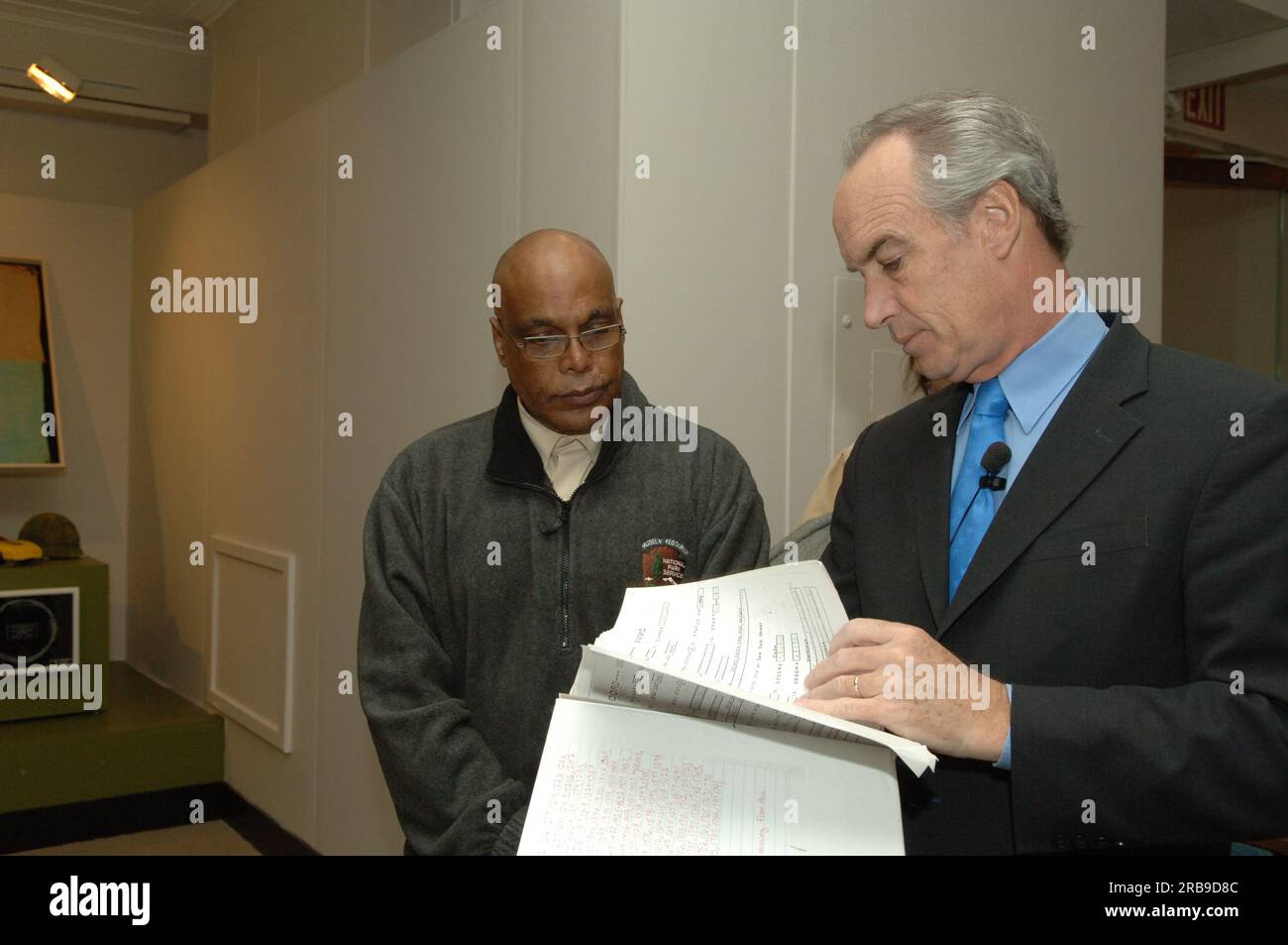 Secretary Dirk Kempthorne previewing new Interior Museum exhibit, "The ...