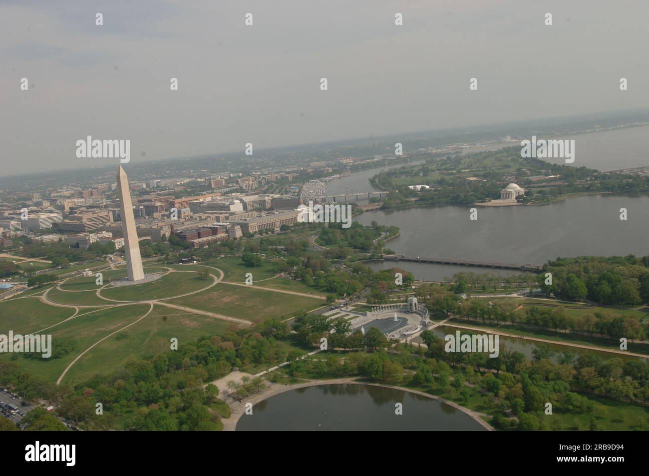 Aerial views of Washington, D.C. buildings, monuments, landscapes ...