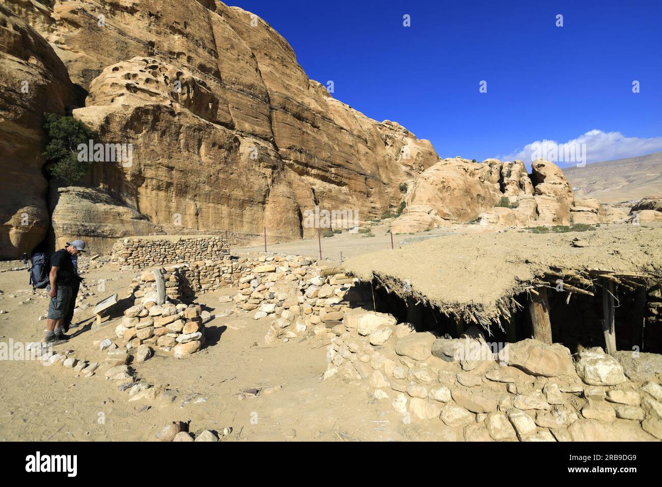 The Neolithic archaeological site of Bayda village, near Little Petra, Jordan, Middle East Stock ...