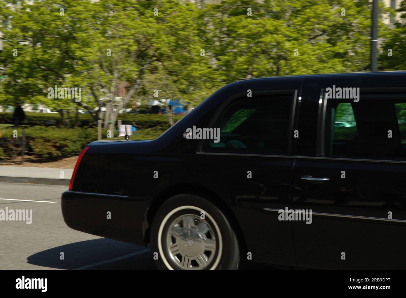 Car carrying Pope Benedict XVI during Papal visit to Washington, D.C ...
