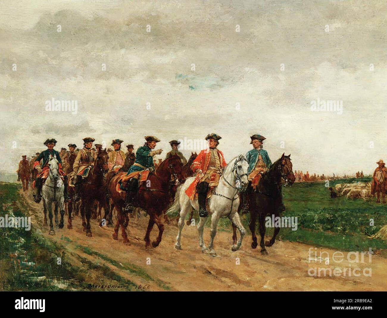 Marshal Saxe and His Troops by Ernest Meissonier Stock Photo - Alamy