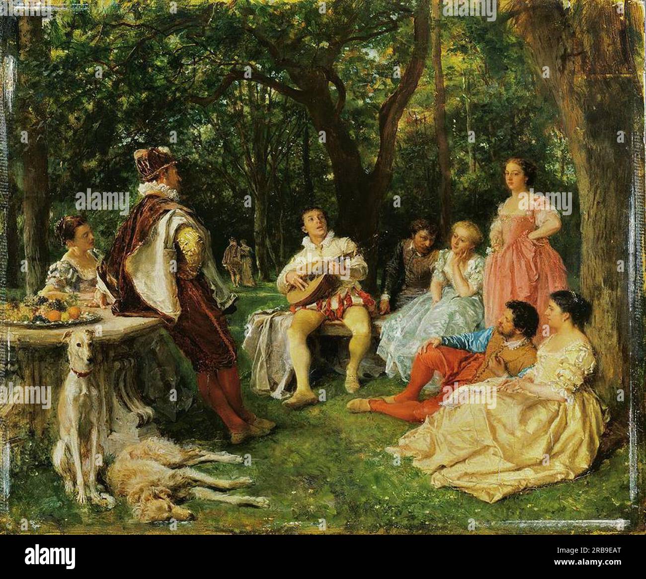 The Recital by Ernest Meissonier Stock Photo - Alamy