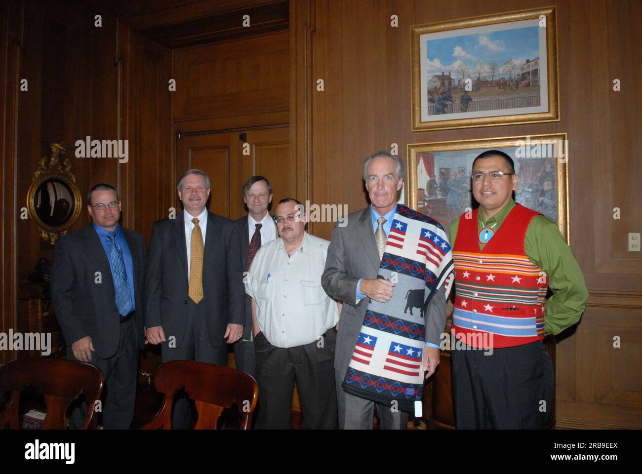 Secretary Dirk Kempthorne meeting at Main Interior with delegation led ...