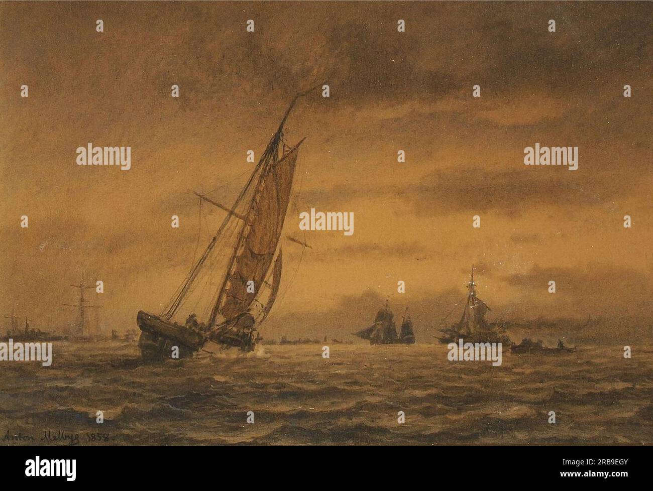 Numerous sailing ships hi-res stock photography and images - Alamy