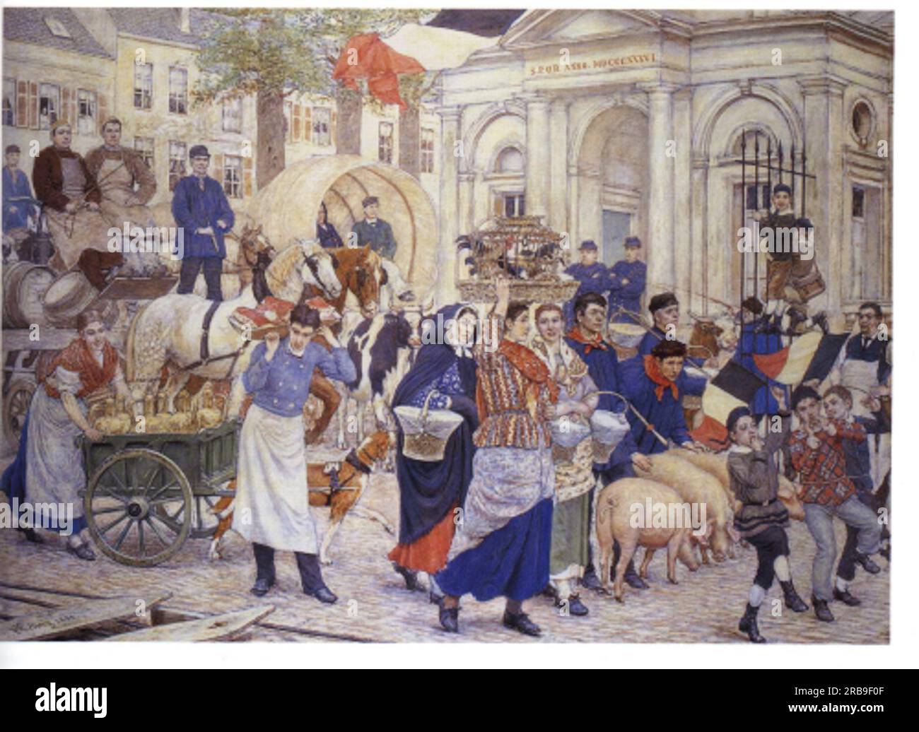 Suppression of the Octroi in 1860 1890 by Xavier Mellery Stock Photo ...