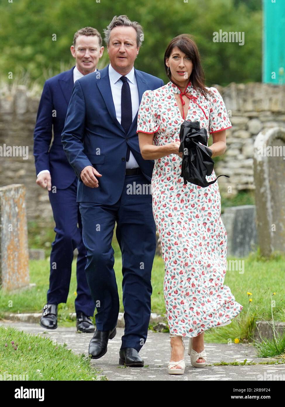 Former prime minister David Cameron and wife Samantha arrive at St Mary ...