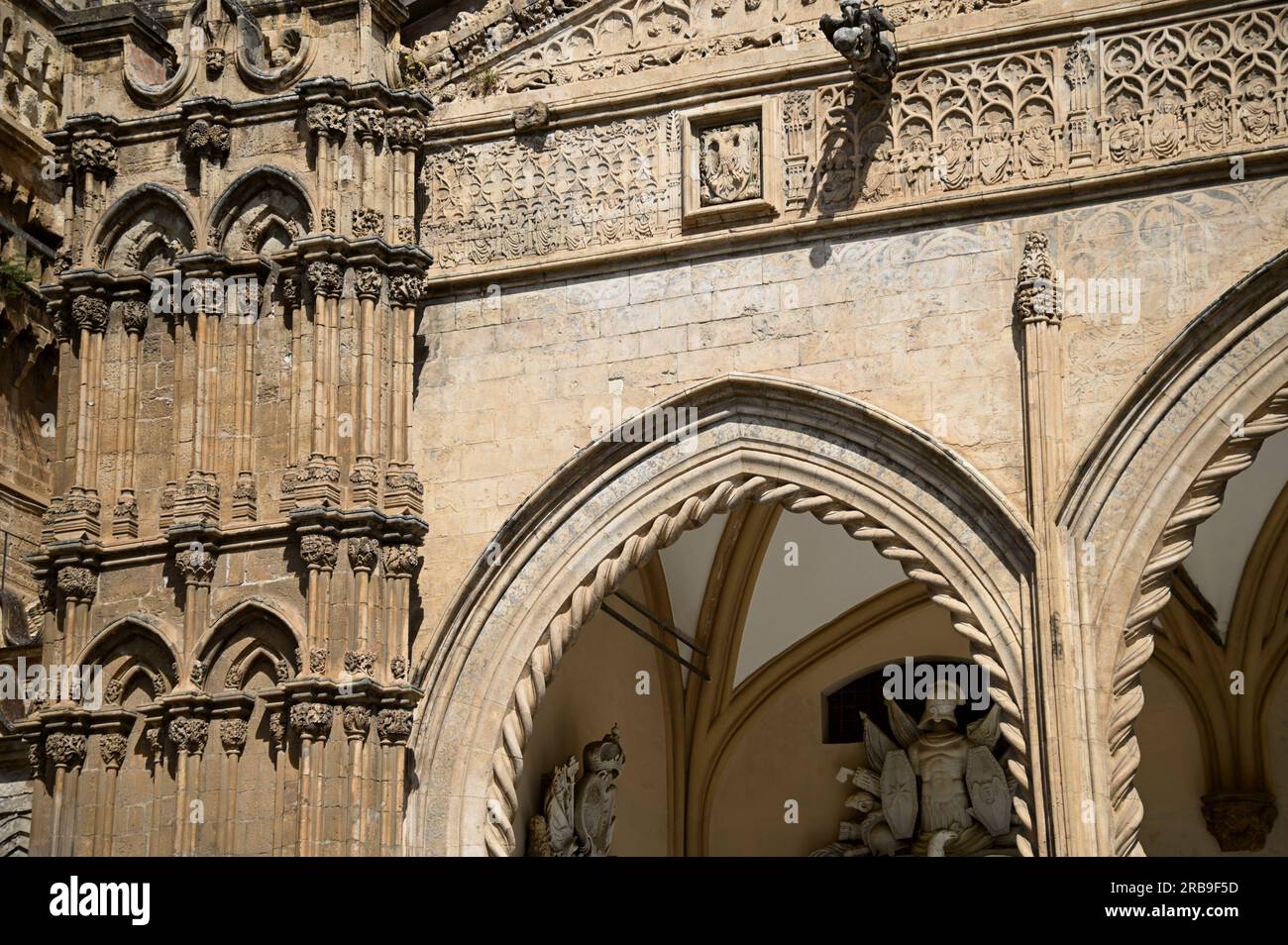 Gothic Catalan style portico by Domenico and Antonello Gagini with ...