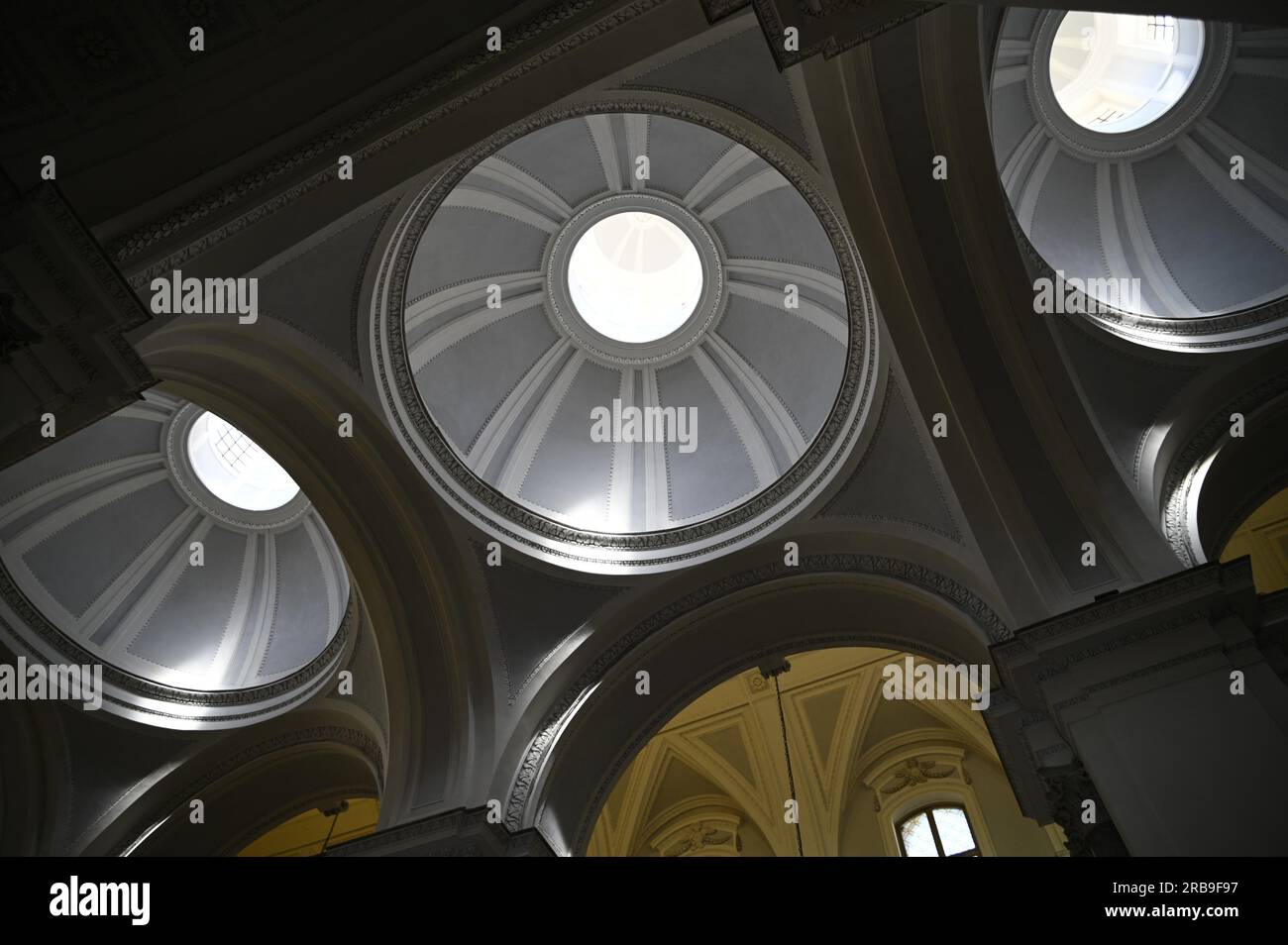 Scenic cupolas view in the interior of the Norman Gothic style ...