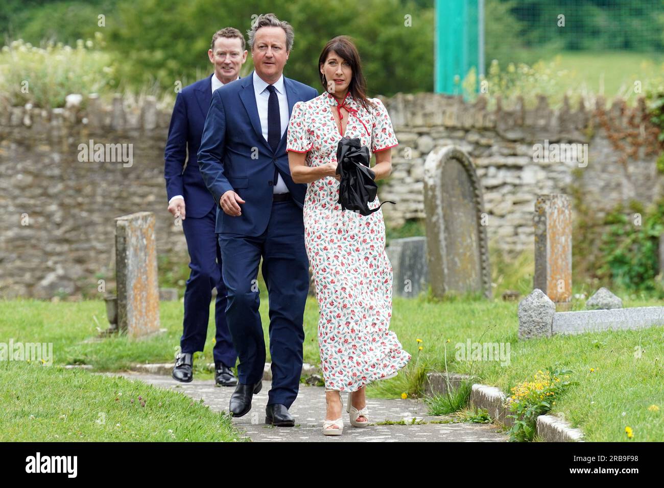 Former prime minister David Cameron and wife Samantha arrive at St Mary ...