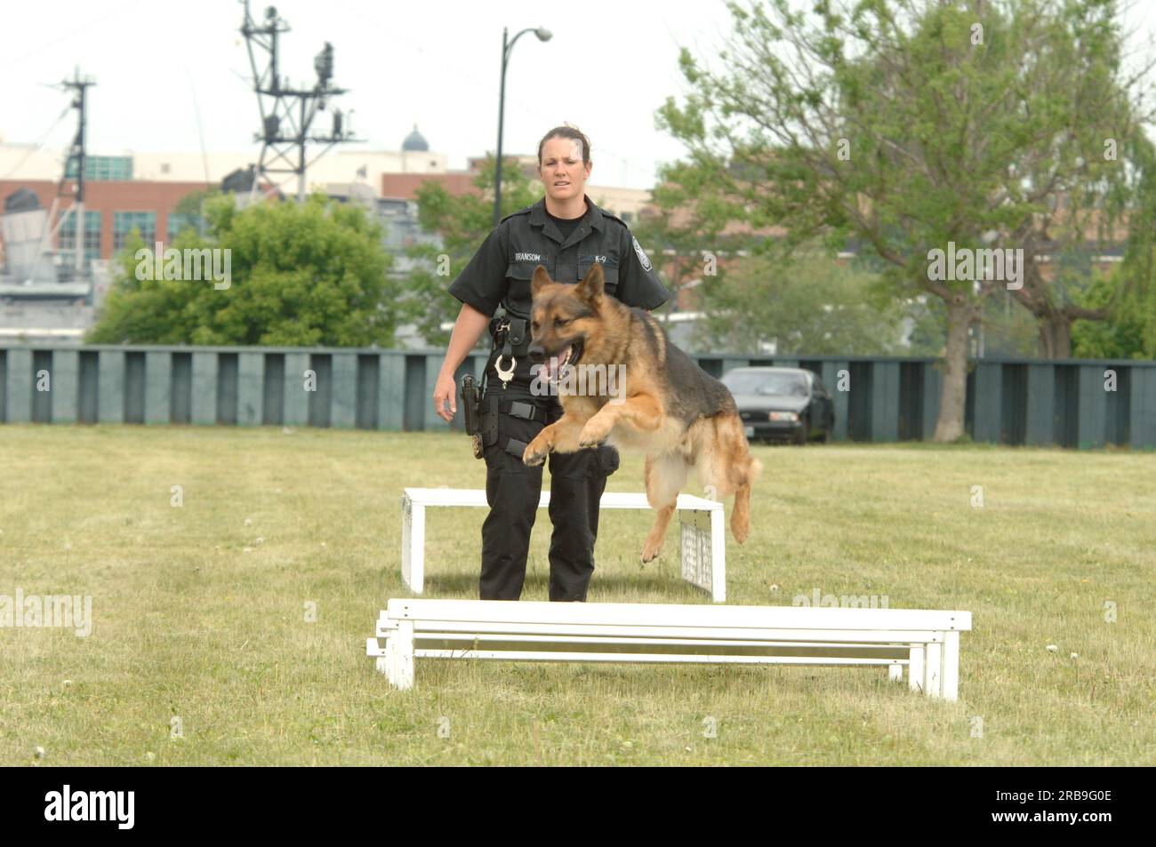 Law enforcement canine exercises on the occasion of the U.S. Park ...