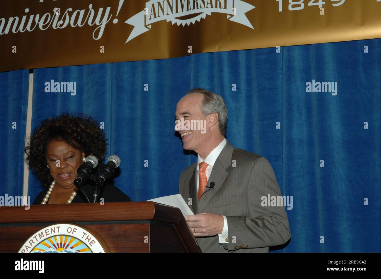 Event marking Department of the Interior's 159th anniversary, with ...