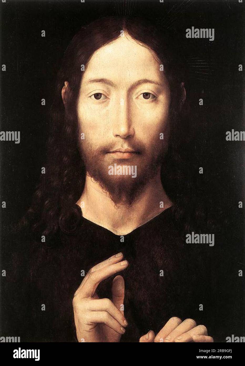 Hans memling christ giving his blessing hi-res stock photography and ...