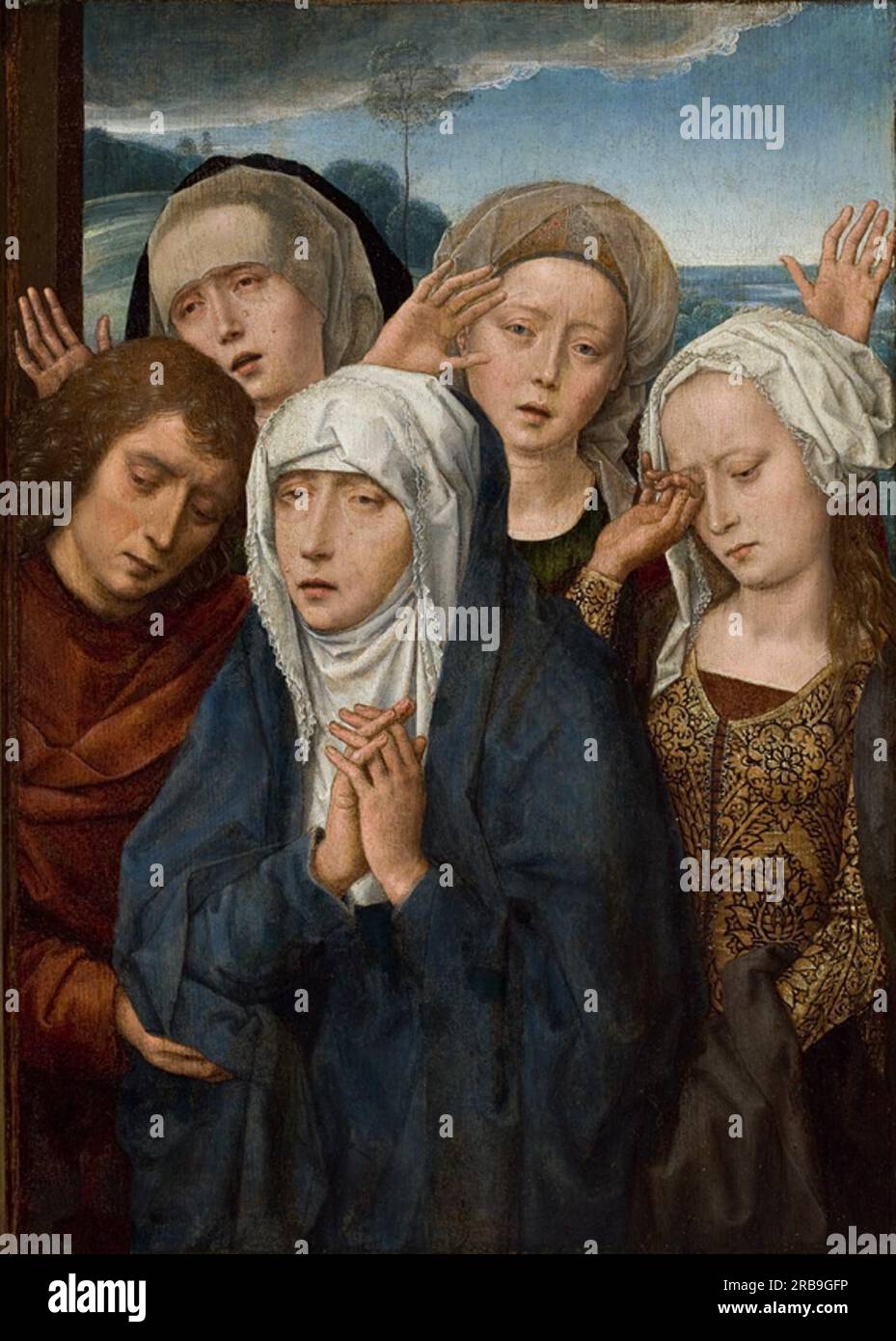 The mourning virgin with st john and the pious hi-res stock photography ...