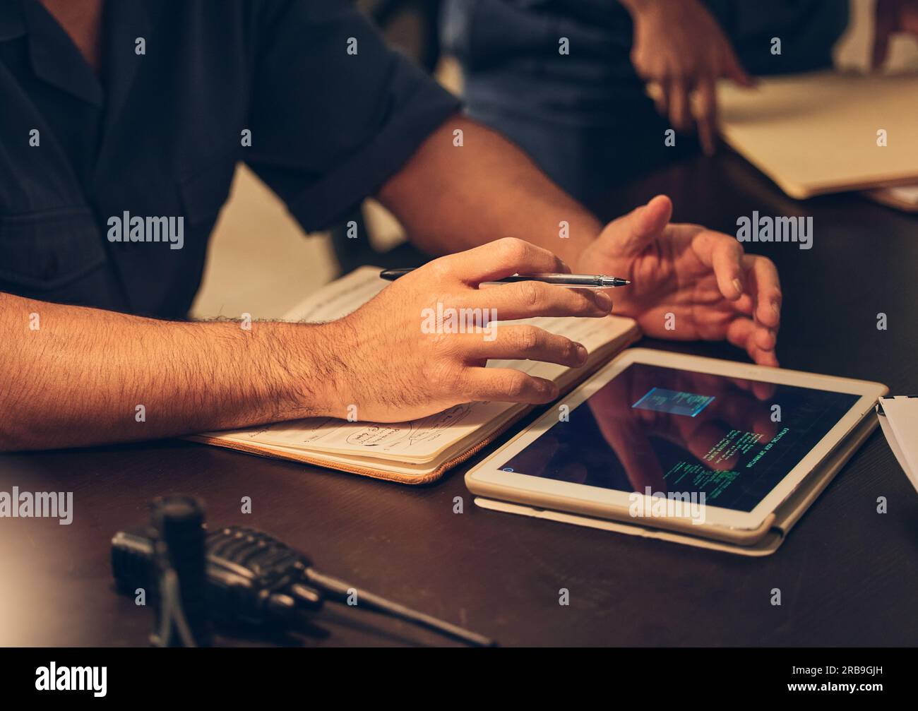 Police office desk hi-res stock photography and images - Alamy