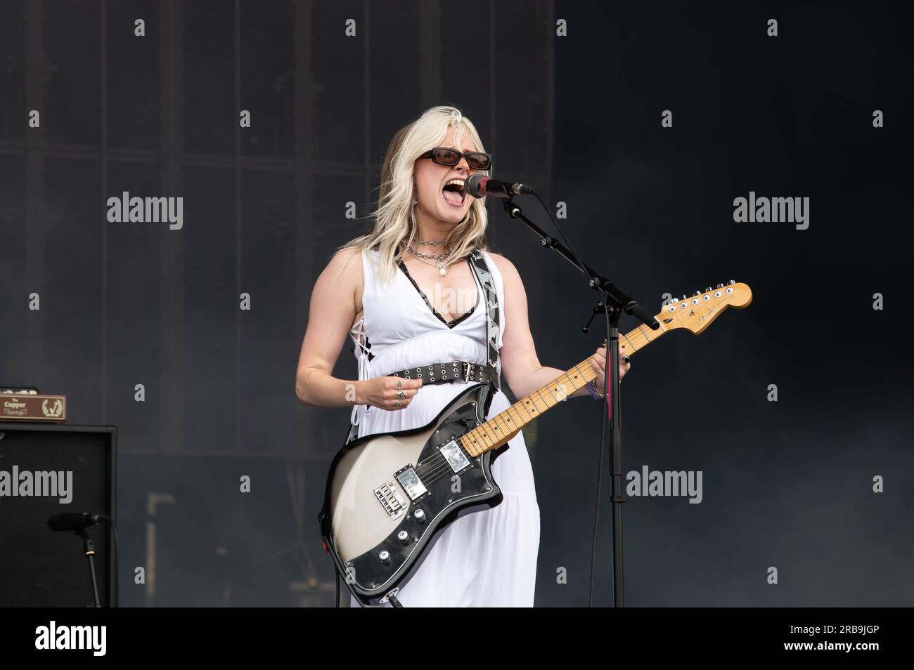 Alice Johnson of Swim School performing at TRNSMT 2023 Glasgow Green ...