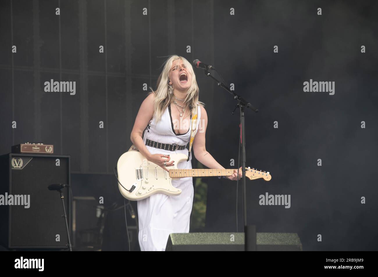 Alice Johnson of Swim School performing at TRNSMT 2023 Glasgow Green ...