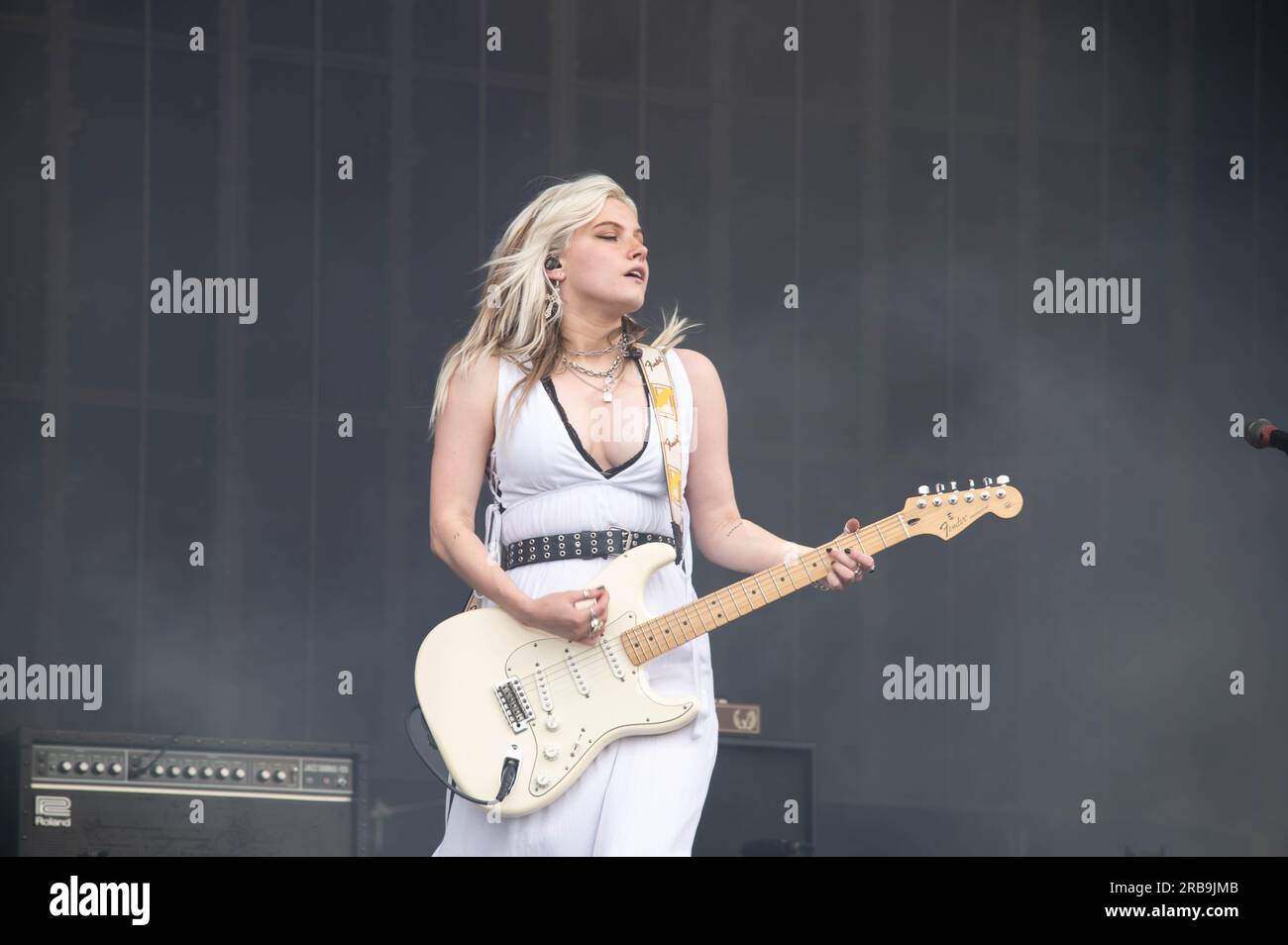 Alice Johnson of Swim School performing at TRNSMT 2023 Glasgow Green ...