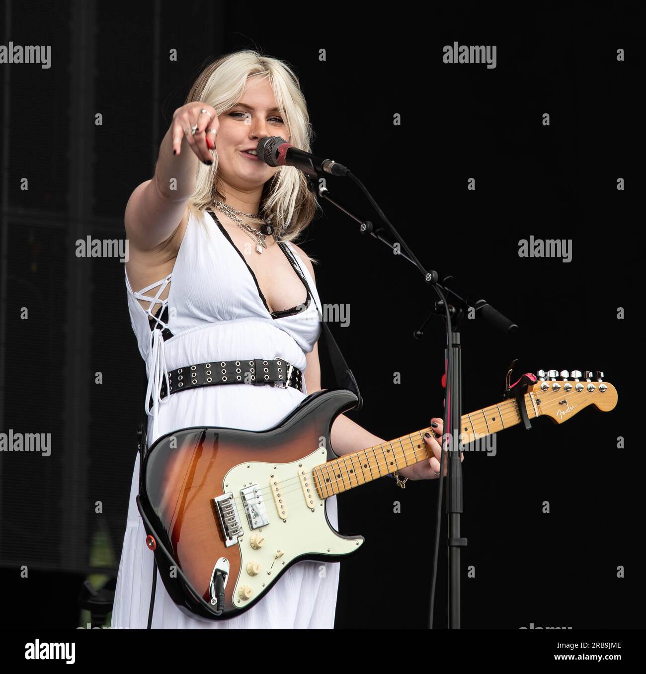 Alice Johnson of Swim School performing at TRNSMT 2023 Glasgow Green ...