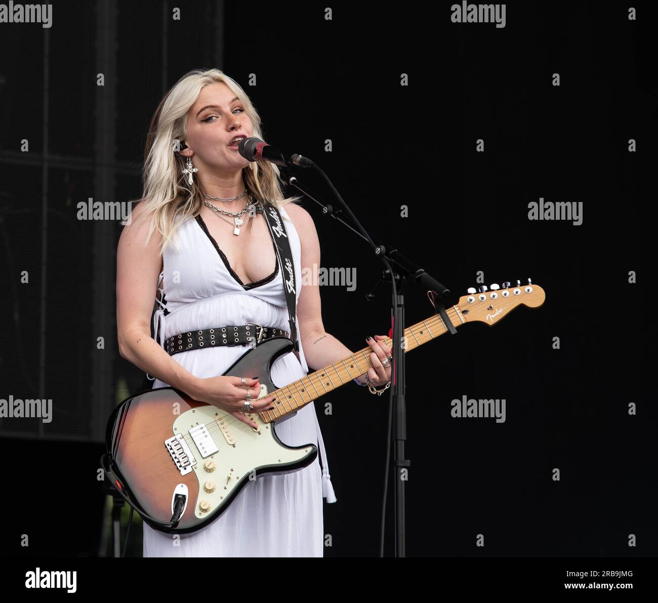 Alice Johnson of Swim School performing at TRNSMT 2023 Glasgow Green ...