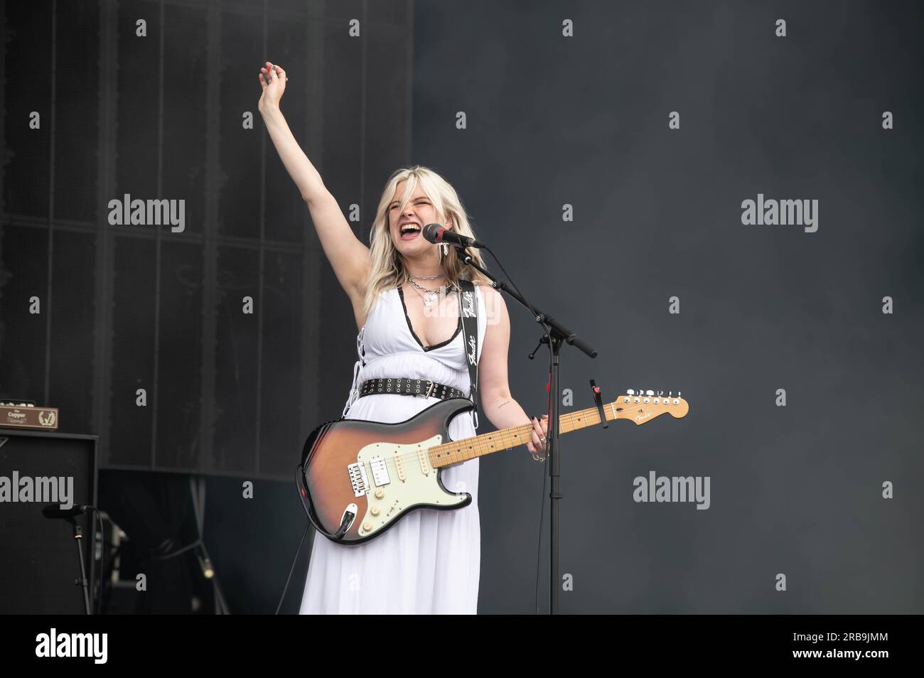 Alice Johnson of Swim School performing at TRNSMT 2023 Glasgow Green ...