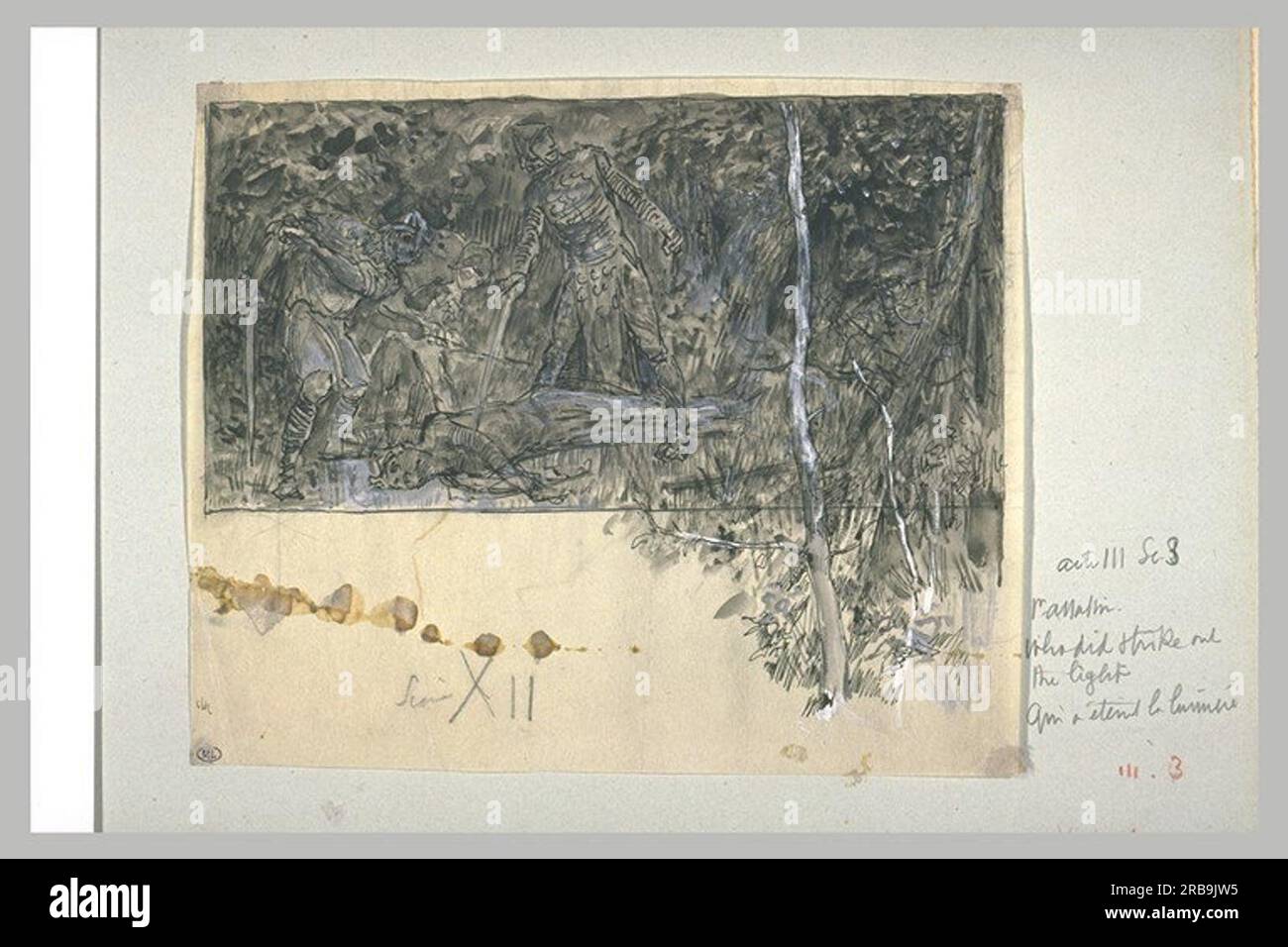 Projet dillustration pour macbeth assassinat de banquo hi-res stock ...