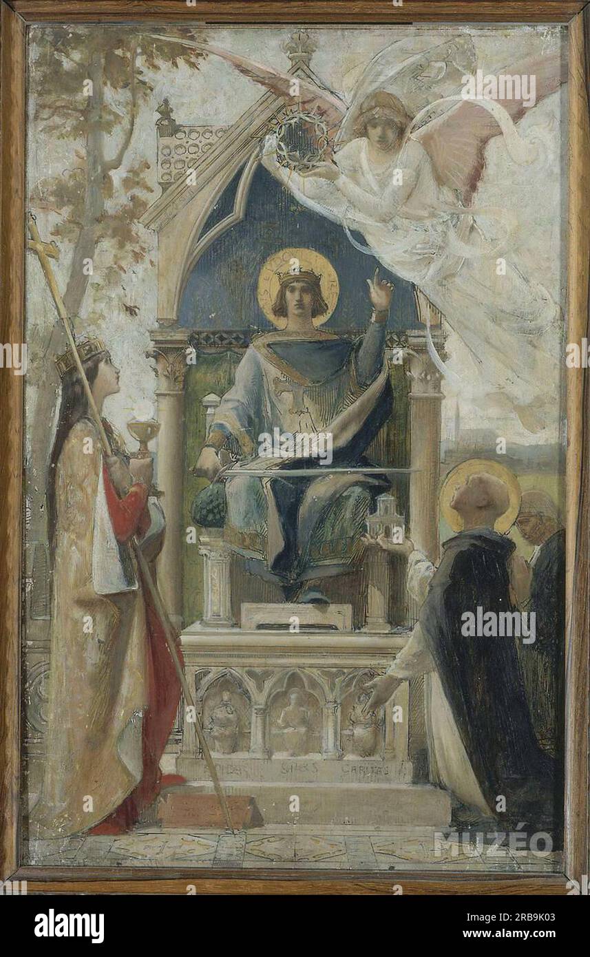 St. Louis, study for a painting done in 1888 1883 by Luc-Olivier Merson ...