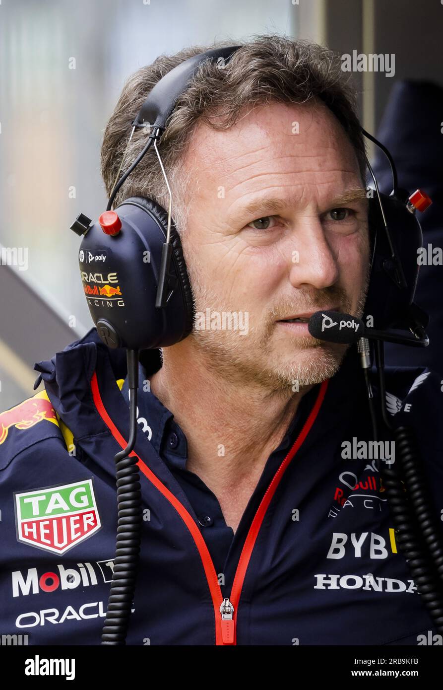 SILVERSTONE - Christian Horner (Red Bull Racing) during qualifying ...