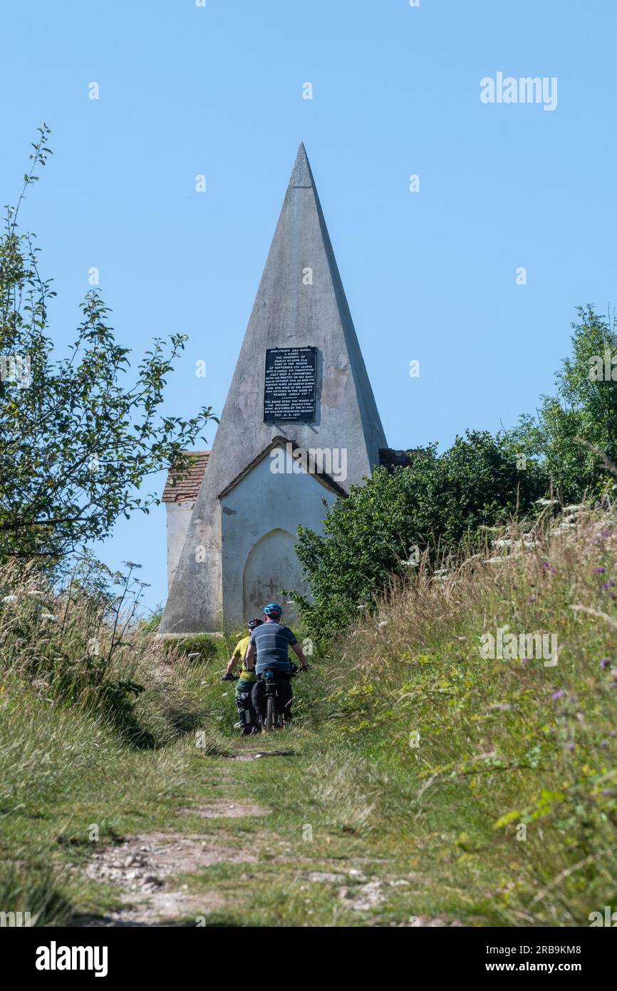 Farley Mount Monument, a historical landmark or folly that marks the ...