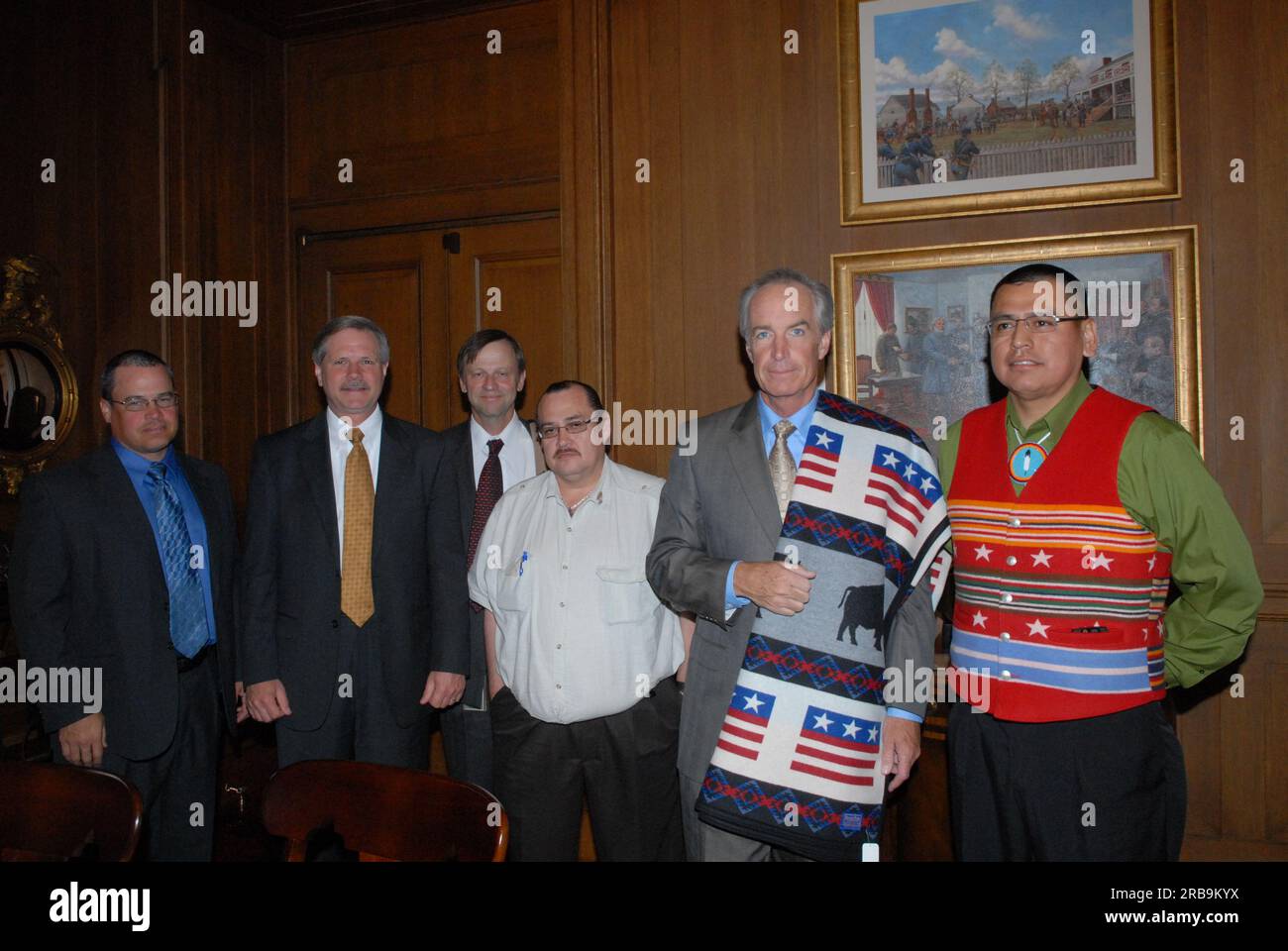Secretary Dirk Kempthorne meeting at Main Interior with delegation led ...