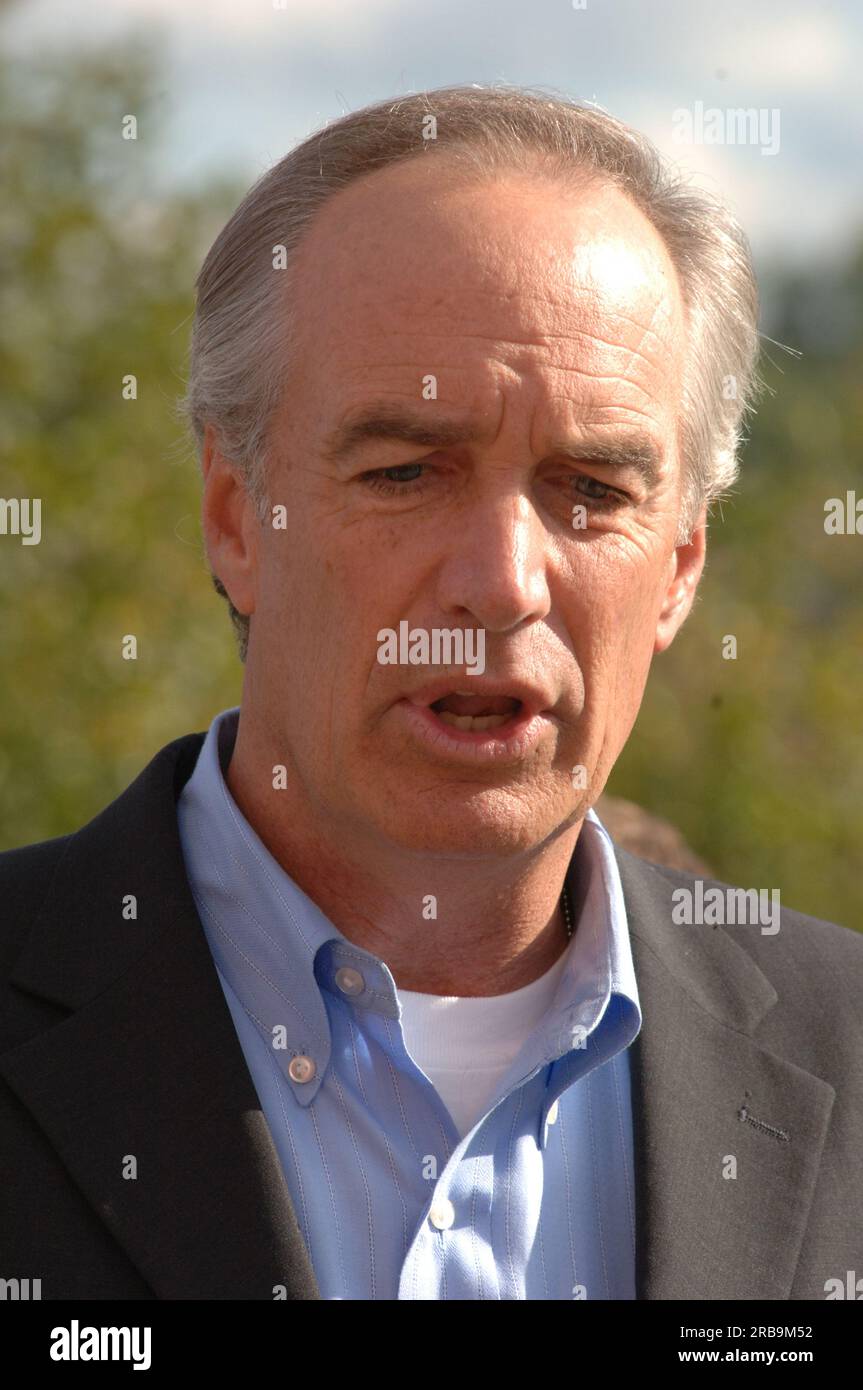 Closeups of Secretary Dirk Kempthorne during his press conference at ...