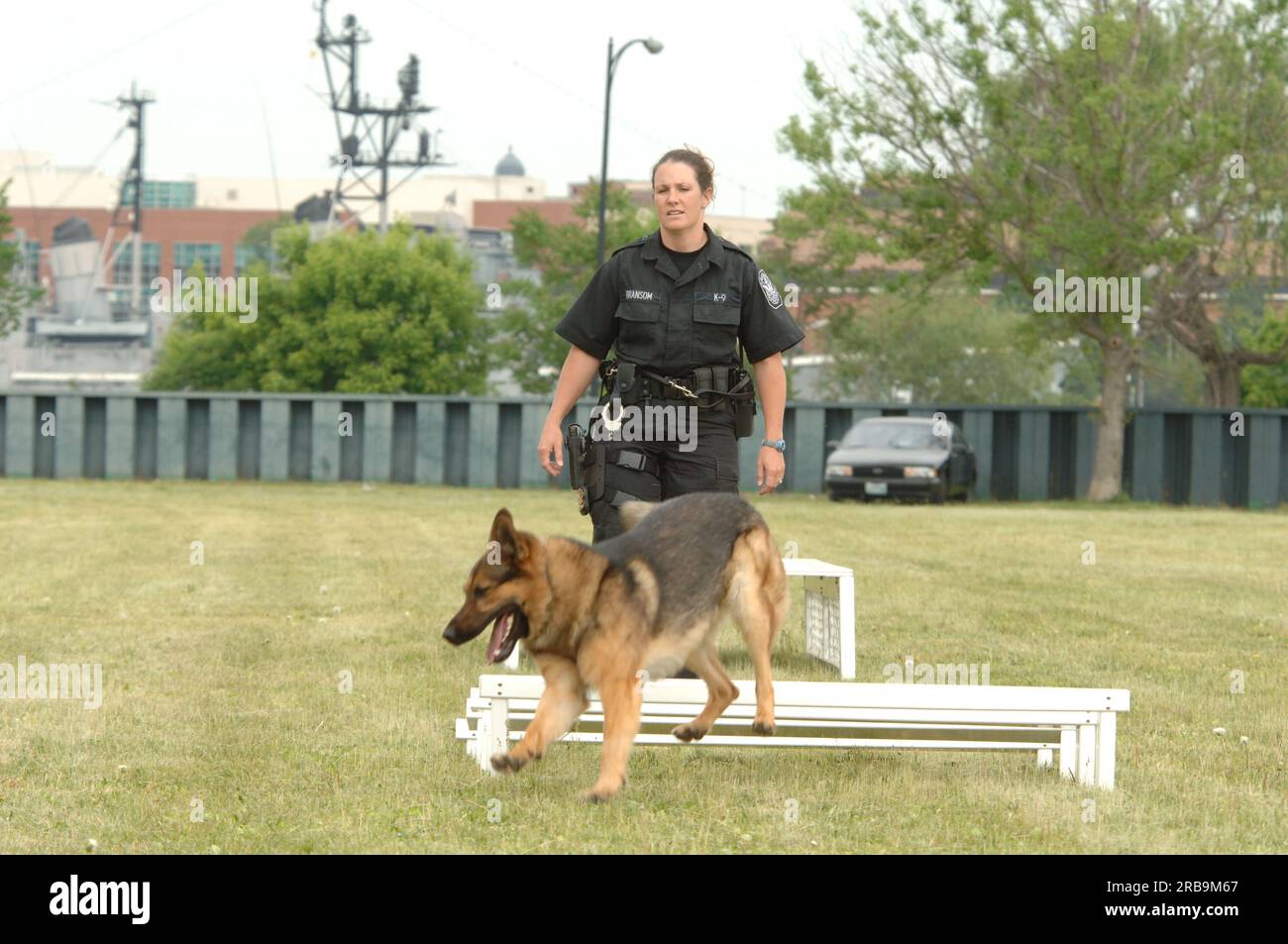 Law enforcement canine exercises on the occasion of the U.S. Park ...
