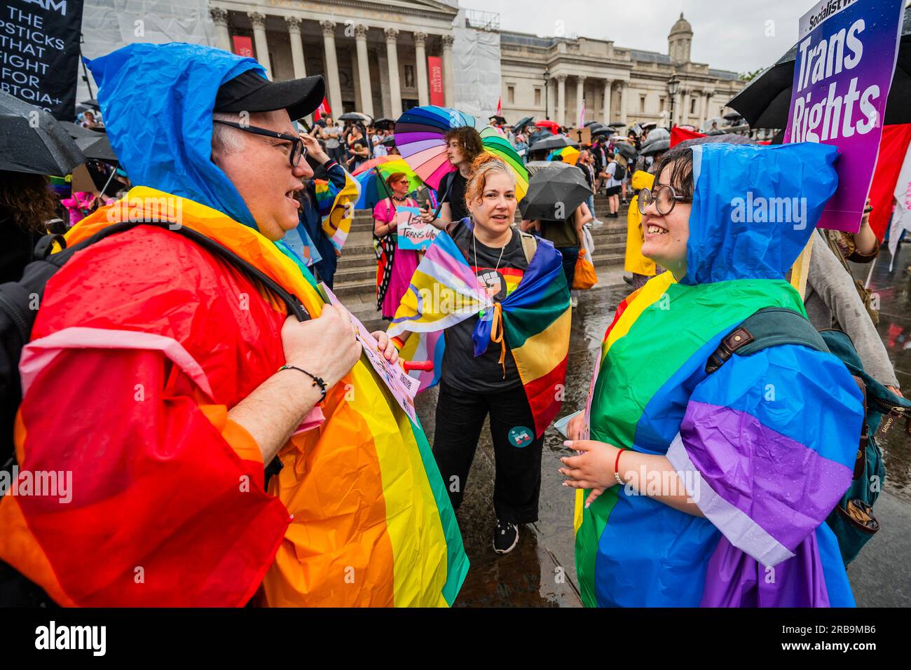 London, UK. 8th July, 2023. Trans pride march in London towards the end ...