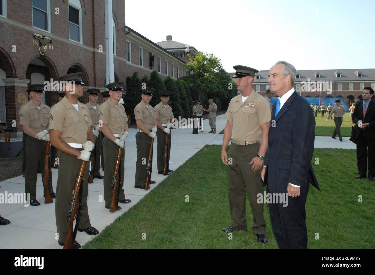 Visit of Secretary Dirk Kempthorne to the Marine Barracks, Washington ...