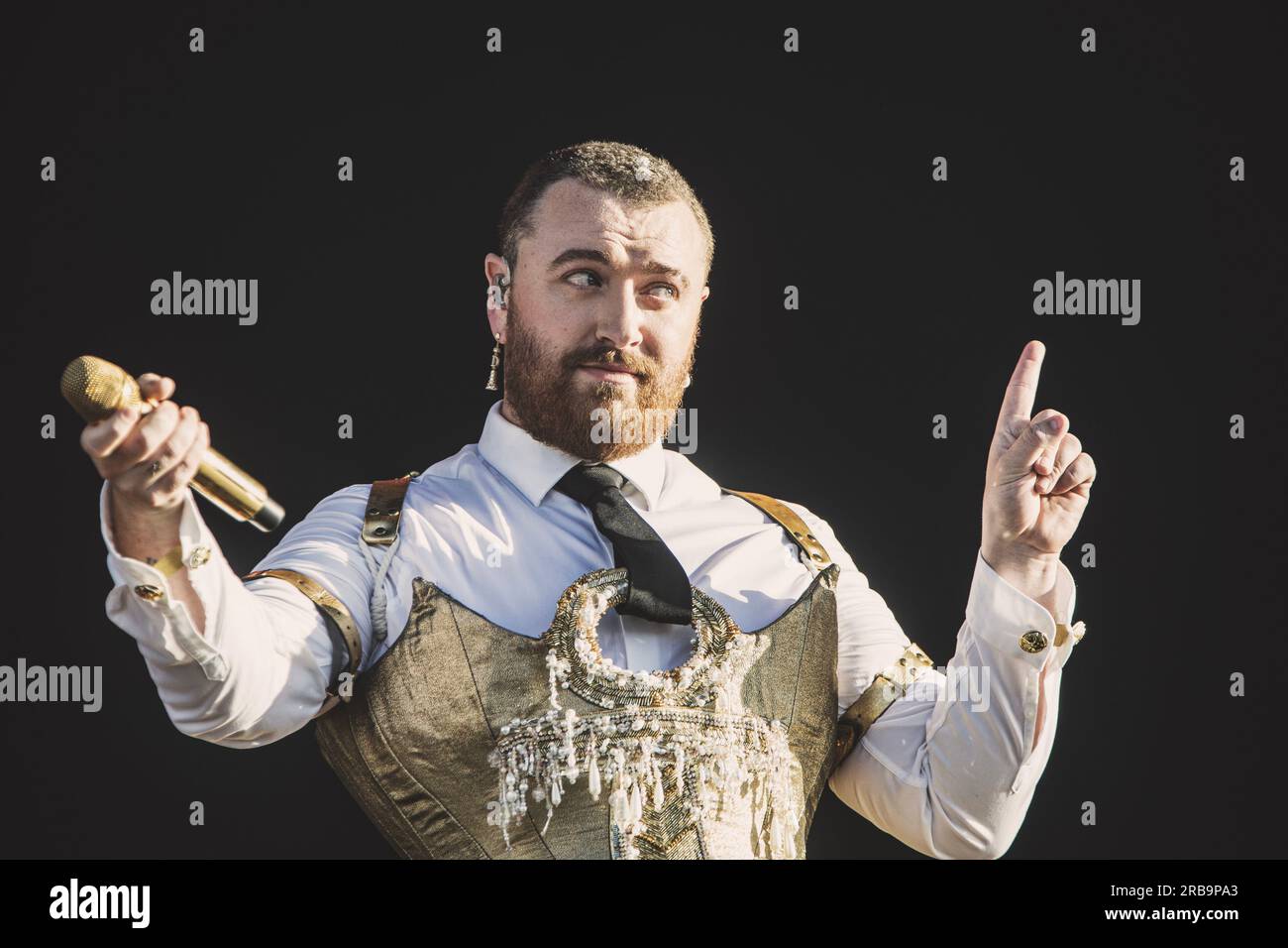 The British singer Samuel Frederick Smith better known as Sam Smith performs live in the concert ...