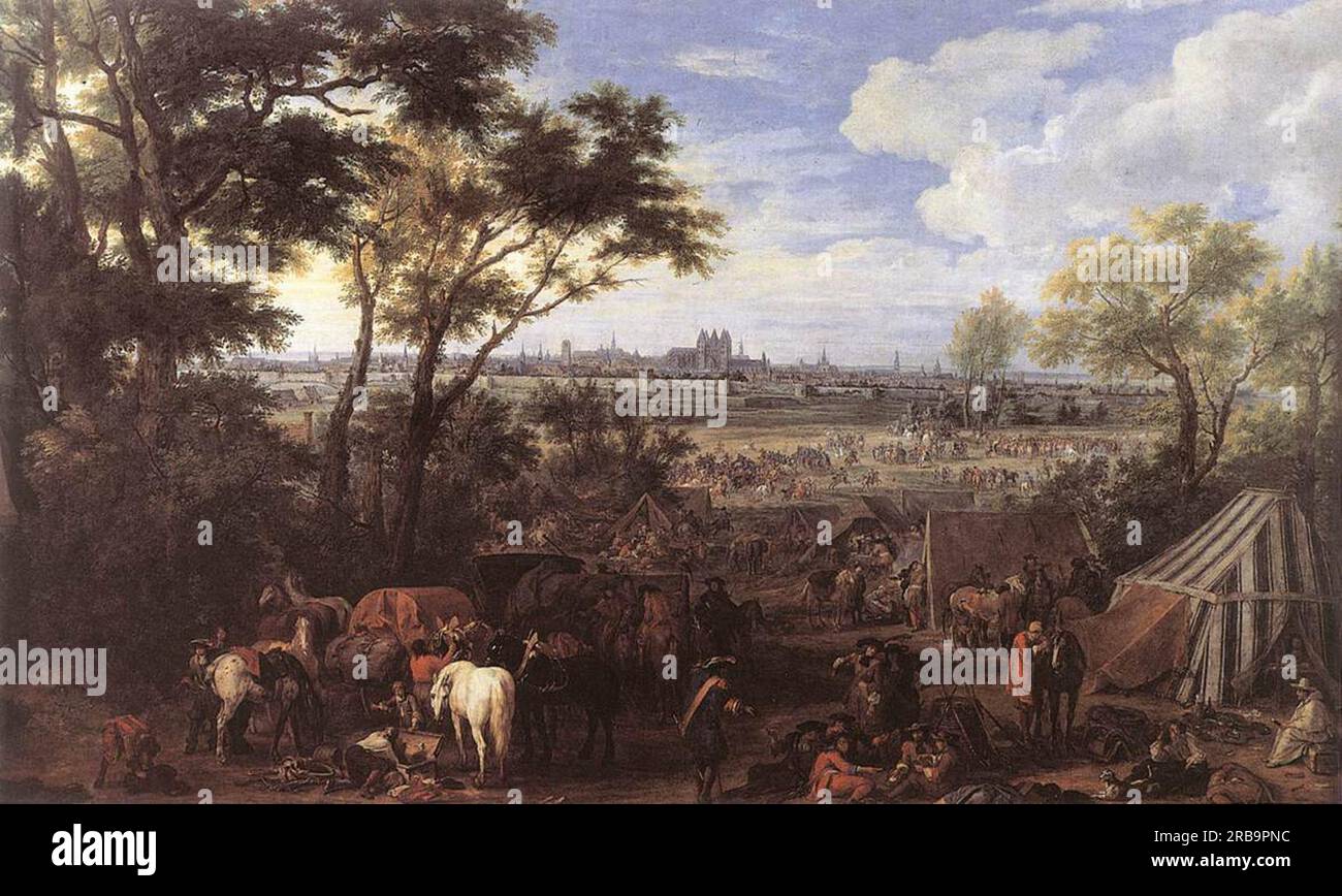 the Army of Louis Xiv in Front of Tournai in 1667 1684 by Adam van der ...