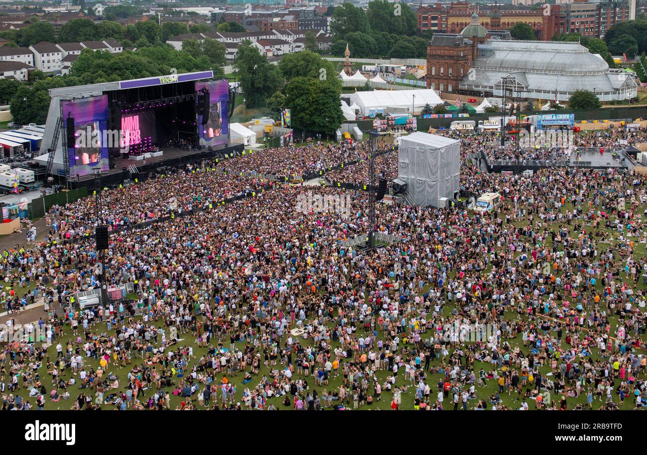 A general view of the TRNSMT Festival site at Glasgow Green in Glasgow ...