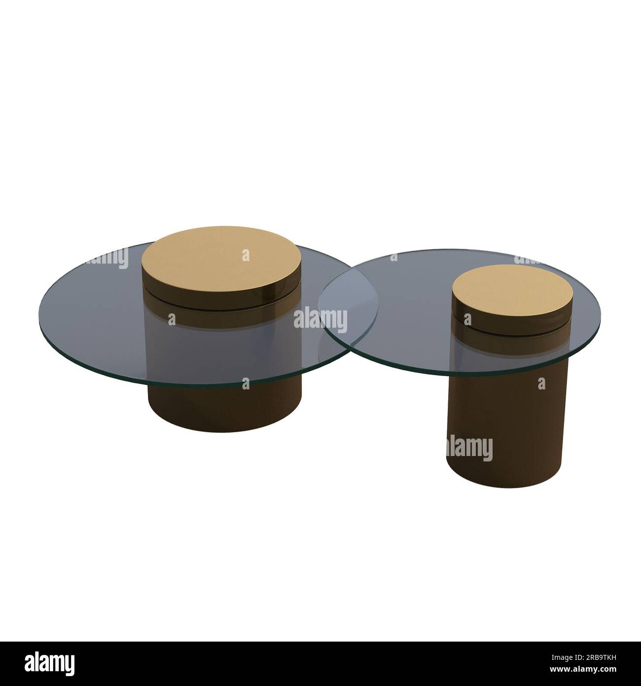coffee table isolated on white background, 3D illustration, cg render ...