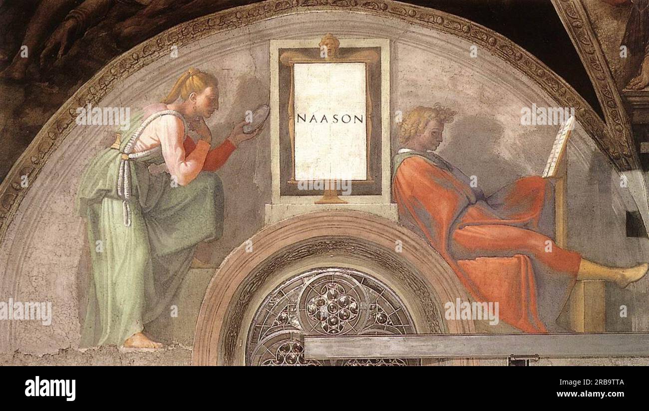 The Ancestors of Christ: Nahshon 1512 by Michelangelo Stock Photo - Alamy