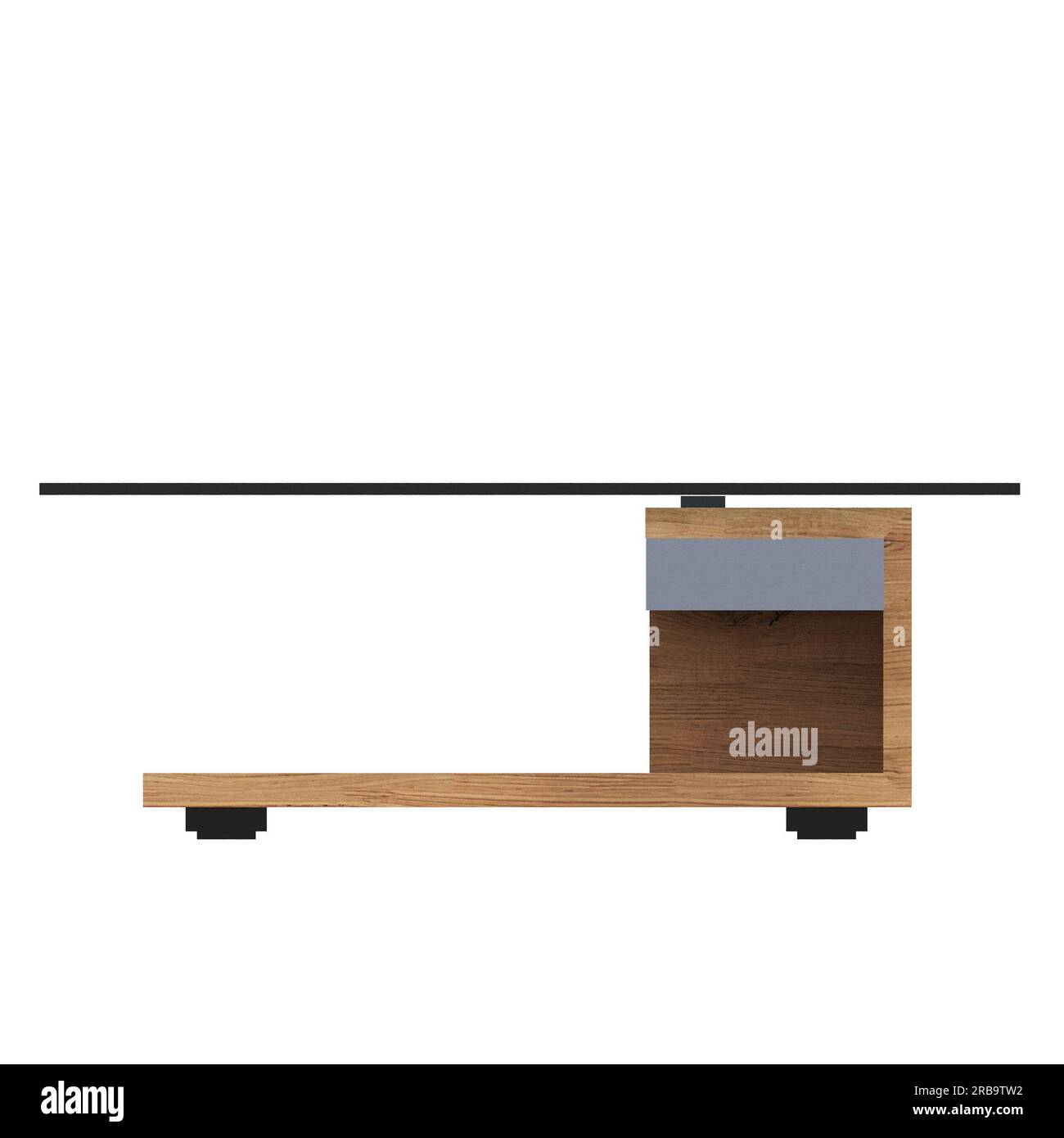 coffee table isolated on white background, 3D illustration, cg render ...