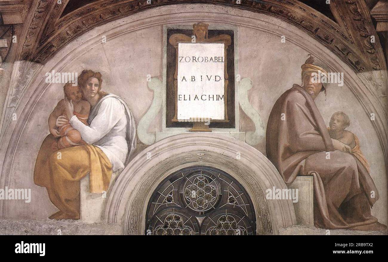 The Ancestors of Christ: Abiud, Eliakim 1512 by Michelangelo Stock ...