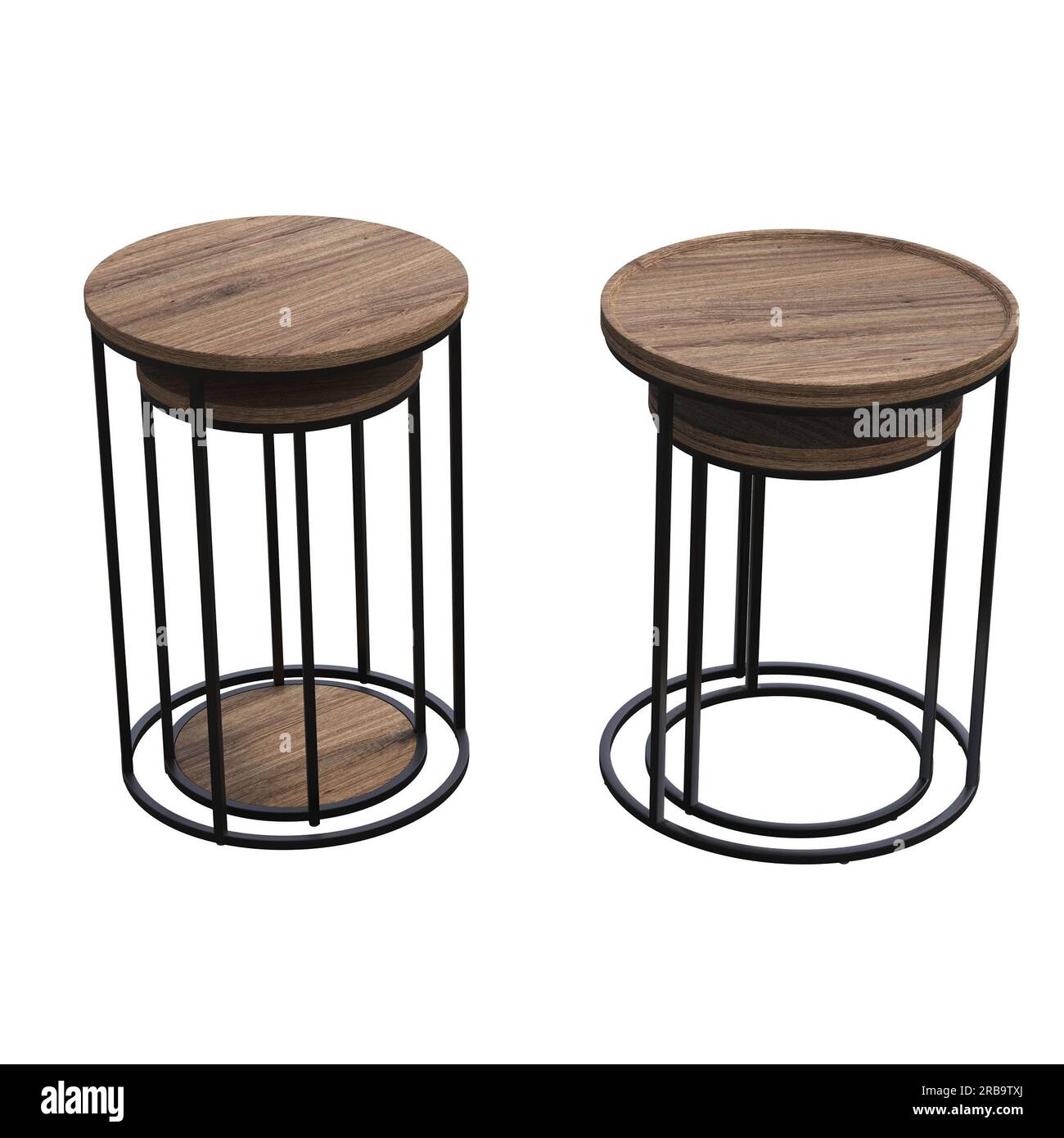 coffee table isolated on white background, 3D illustration, cg render ...