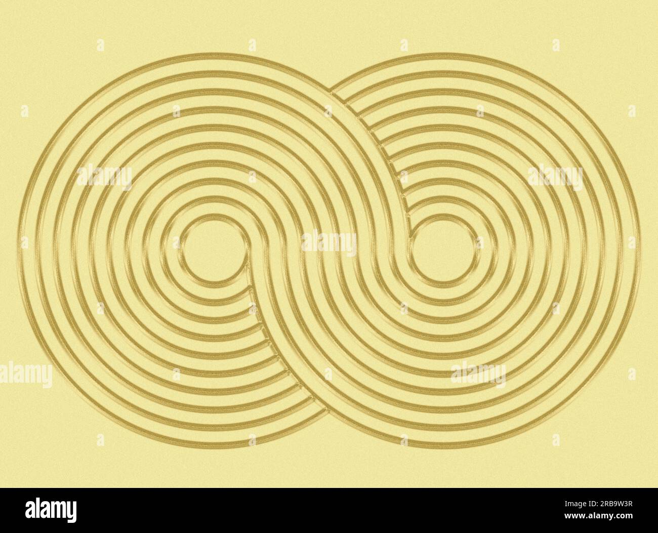 Zen pattern in sand background Stock Photo - Alamy