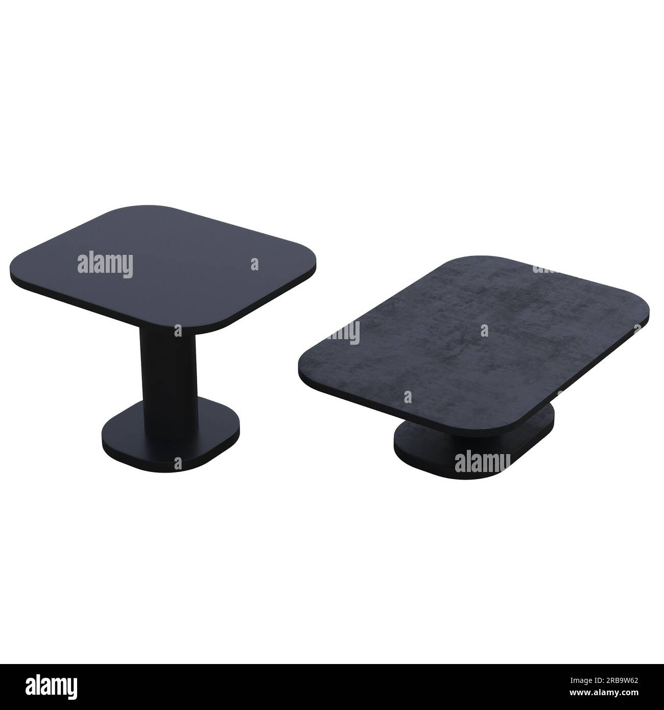 coffee table isolated on white background, 3D illustration, cg render ...