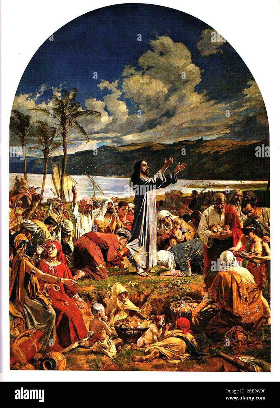 La multiplicacion de los panes y peces 1897 by Arturo Michelena Stock ...