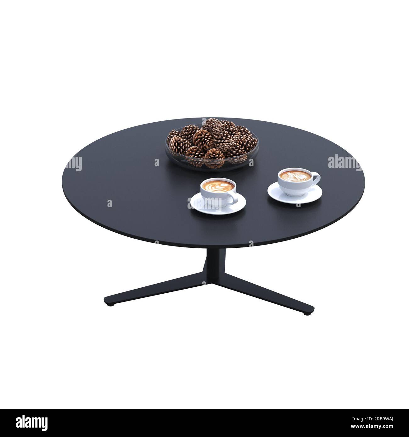 coffee table isolated on white background, 3D illustration, cg render ...