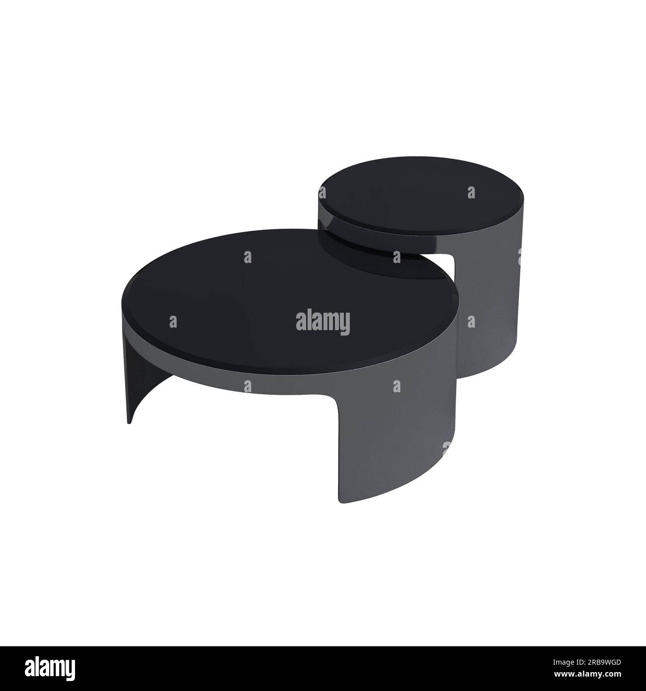 coffee table isolated on white background, 3D illustration, cg render ...