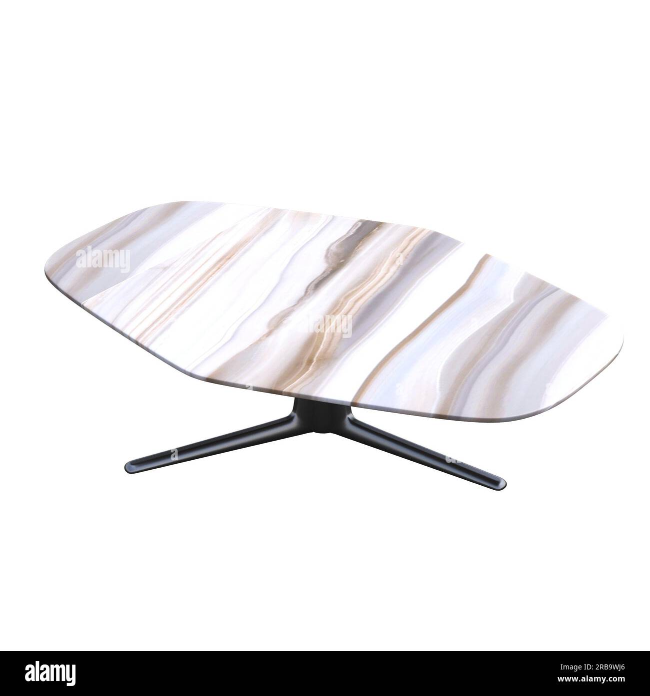 coffee table isolated on white background, 3D illustration, cg render ...